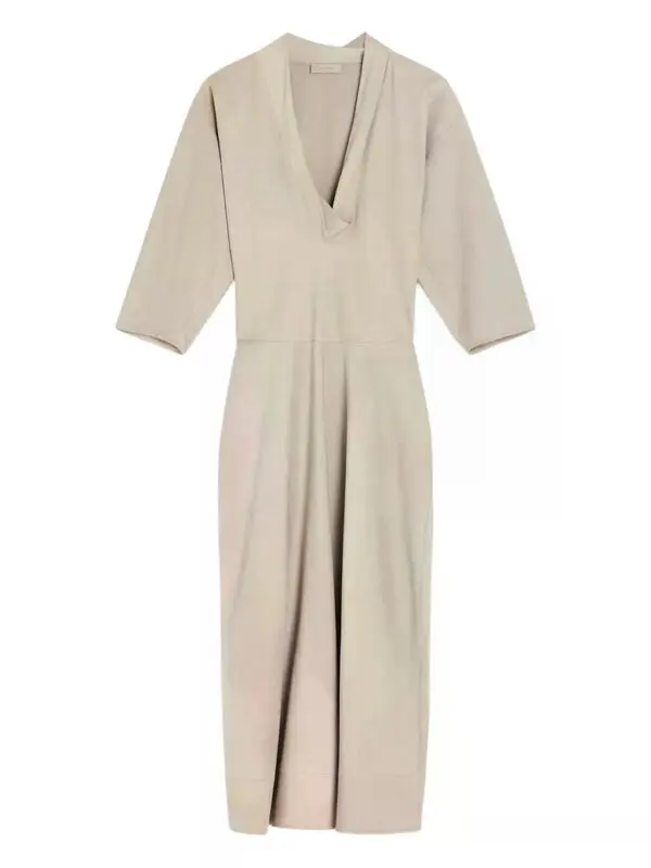 LEMAIRE Draped V-neck Midi Dress