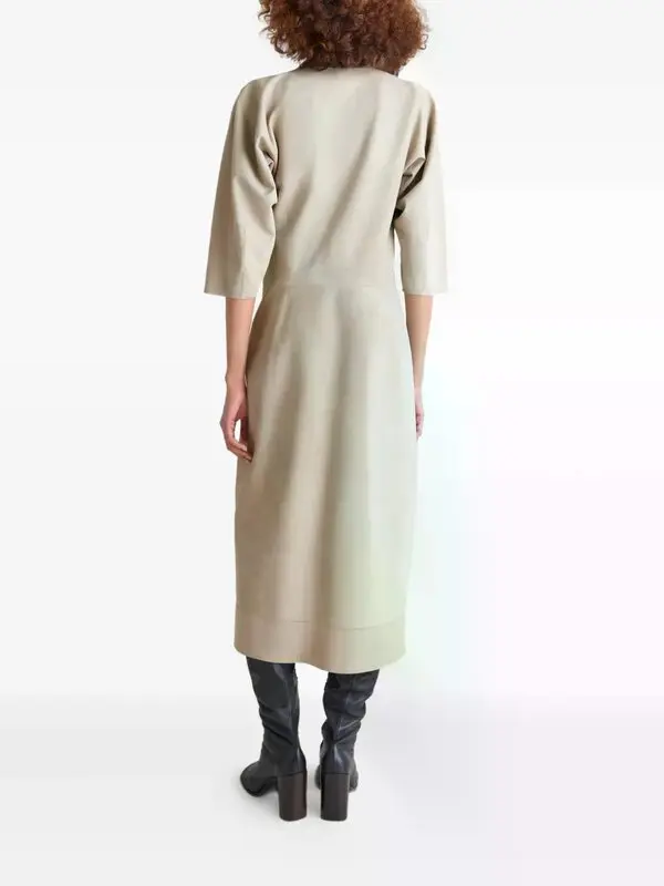 LEMAIRE Draped V-neck Midi Dress