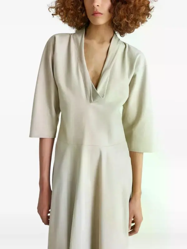 LEMAIRE Draped V-neck Midi Dress