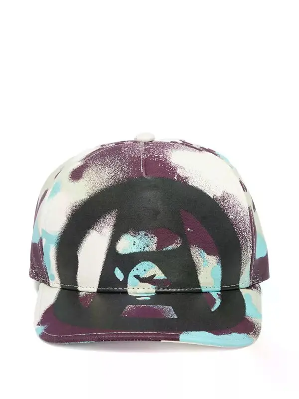 A BATHING APE Map Camo Baseball Cap - Purple