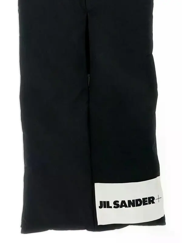 JIL SANDER Padded Logo-patch Scarf - Black