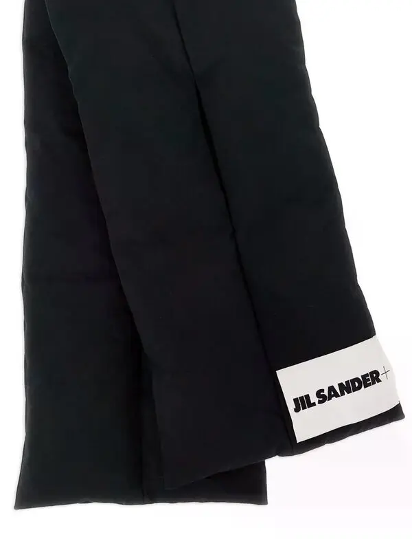 JIL SANDER Padded Logo-patch Scarf - Black