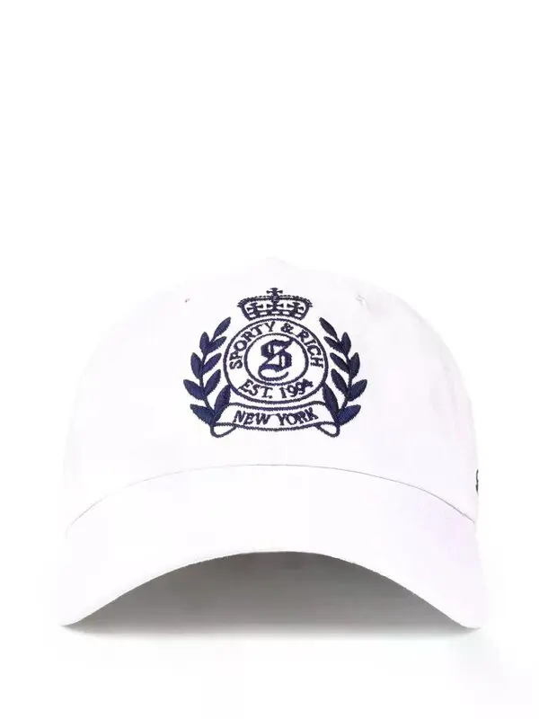 SPORTY & RICH Embroidered Baseball Cap - White