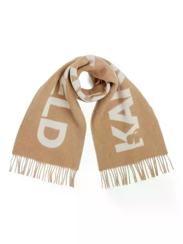 Karl Lagerfeld K/essential Jacquard Woven Scarf - Brown