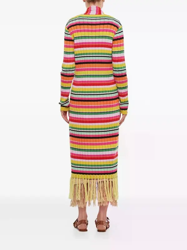 GIO GIOVANNI GEROSA Striped Fringe Cardigan