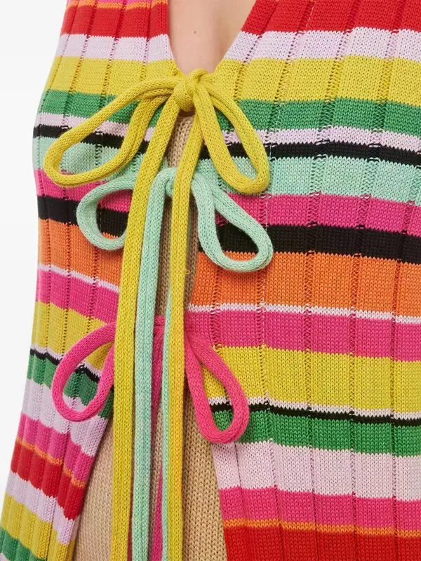GIO GIOVANNI GEROSA Striped Fringe Cardigan