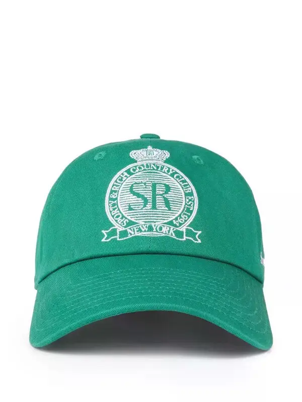 SPORTY & RICH Embroidered Baseball Cap - Green