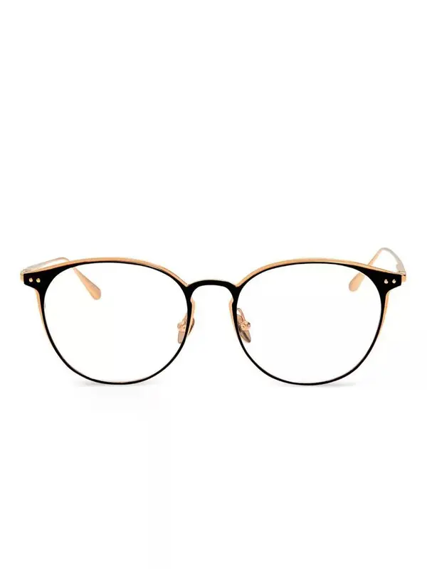 Linda Farrow Round-frame Glasses - Gold