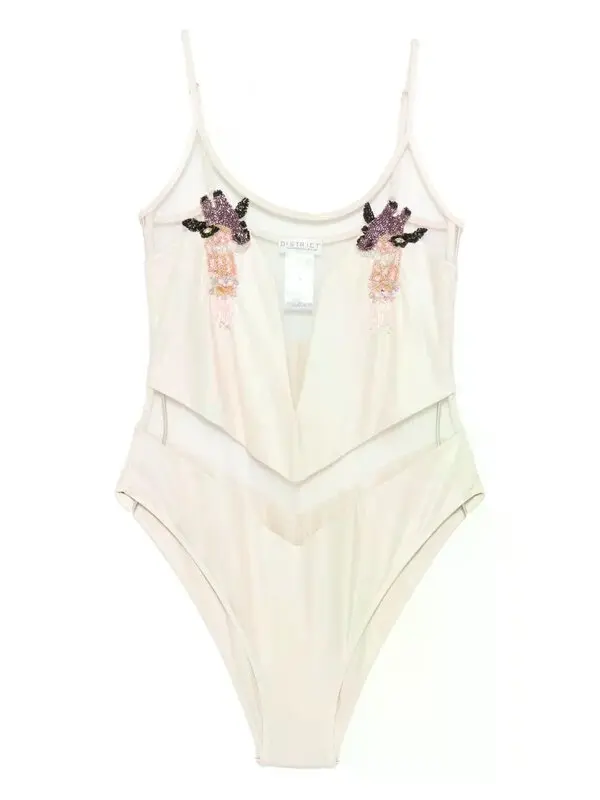 MAZZEI Beaded Giraffe Swimsuit - Neutrals