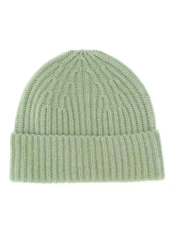 LISA YANG Ribbed Wool Beanie - Green