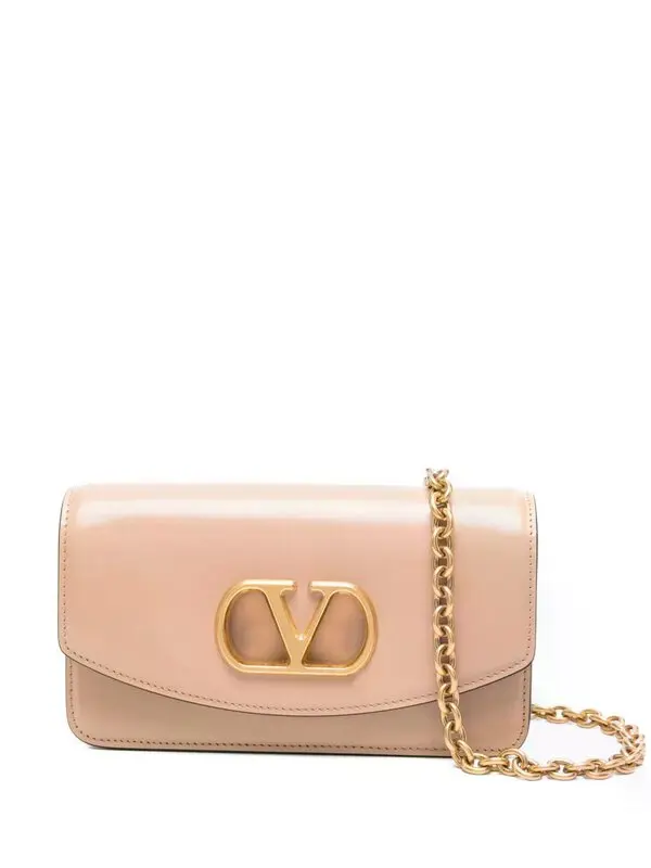 Valentino Garavani Vlogo Signature Leather Clutch - Neutrals