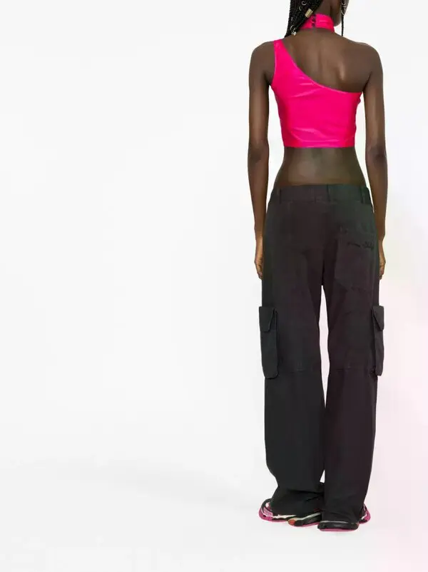 Versace Baroque-buckle Cropped Top