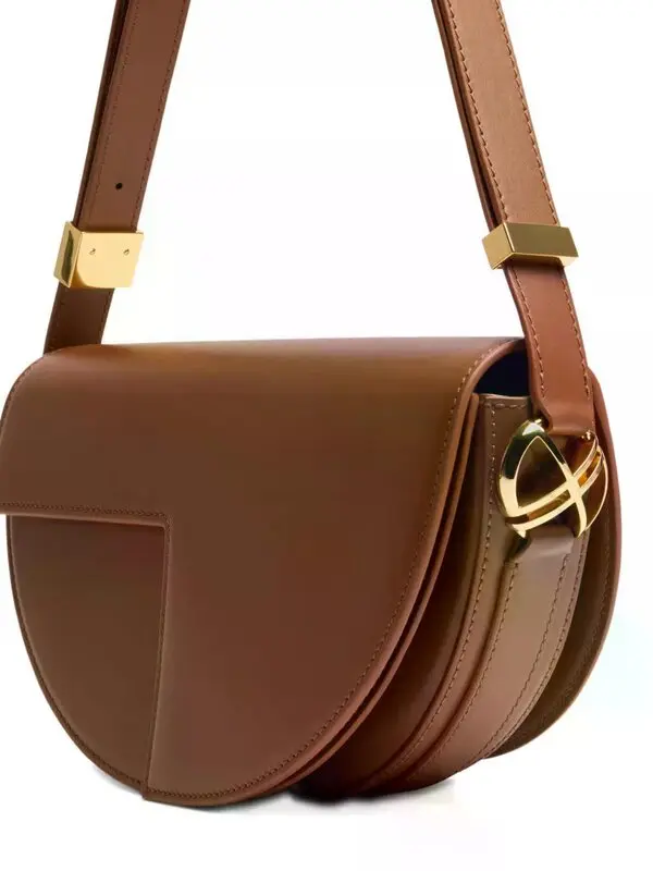 PATOU Le Half-moon Leather Shoulder Bag - Brown