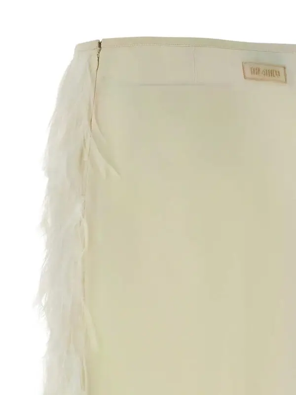 Attico Mini Skirt With Feather Embellishments