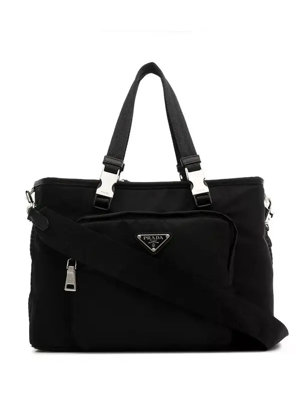 Prada Re-nylon Logo Plaque Pet Carrier - Black