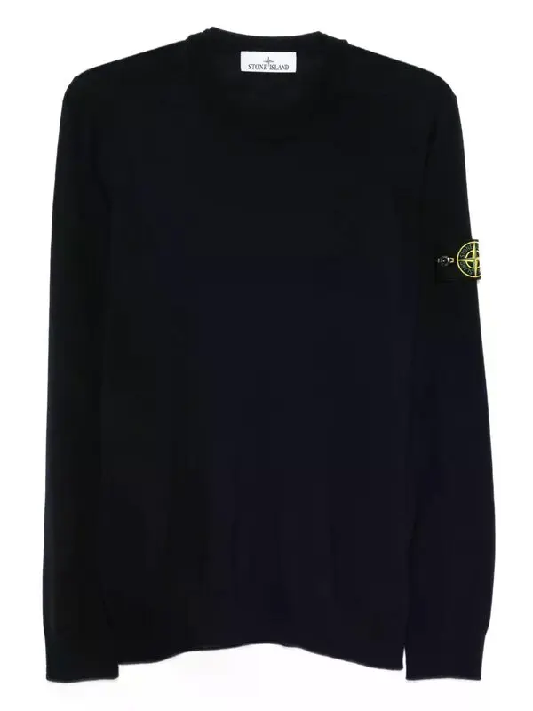 Stone Island Crew-neck Sweater With Logo Patch