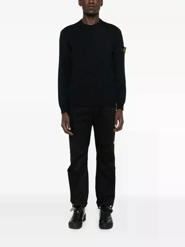 Stone Island Crew-neck Sweater With Logo Patch