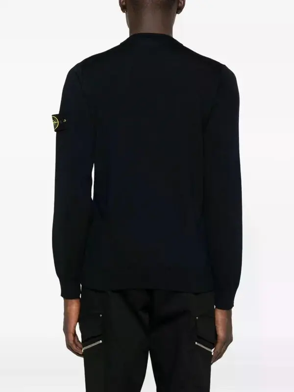 Stone Island Crew-neck Sweater With Logo Patch