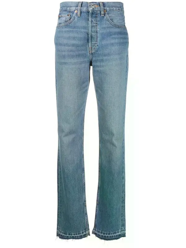 RE/DONE Ankle-slit High-waisted Jeans