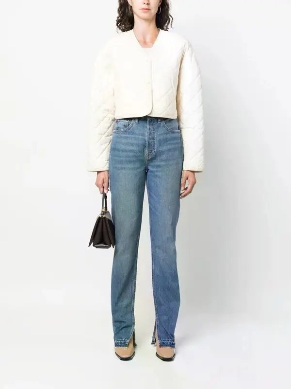 RE/DONE Ankle-slit High-waisted Jeans