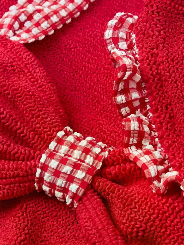 Hunza G Ruffled Gingham Bikini