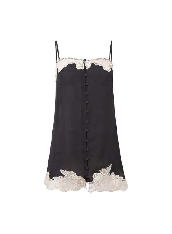 FLEUR DU MAL Juliet Button Slip - Black