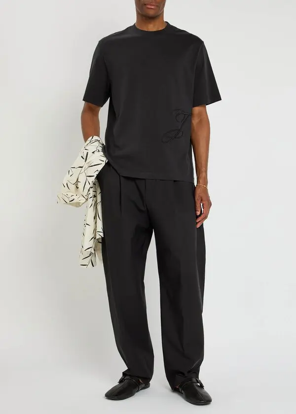 Jacquemus Le T-shirt Embroidered Cotton T-shirt