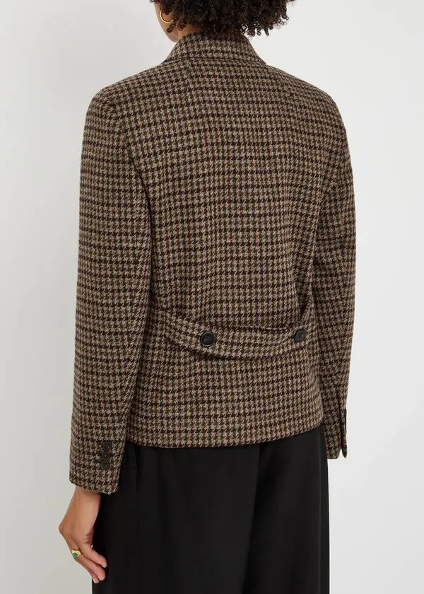 Max Mara Tempera Houndstooth Wool-blend Blazer