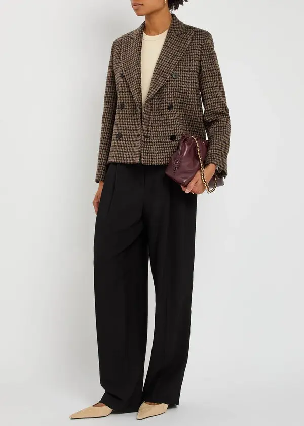 Max Mara Tempera Houndstooth Wool-blend Blazer