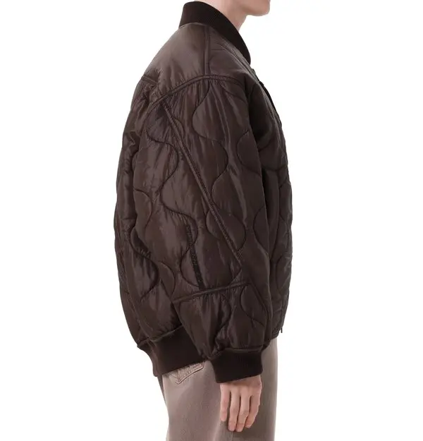 AGOLDE Isla Quilted Jacket - Bourbon