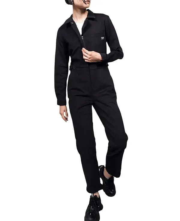 WILDFANG The Essential Long Sleeve High Waisted Coverall By - Black