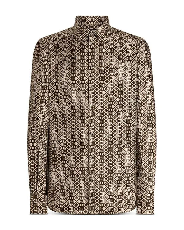 Dolce & Gabbana Long Sleeve Printed Silk Shirt - Medium