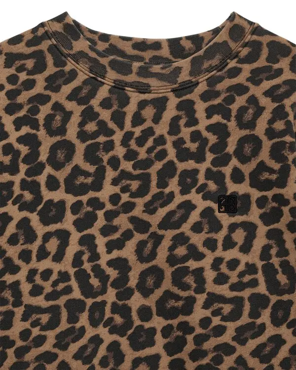 ANINE BING Miles Print Sweatshirt - Leopard