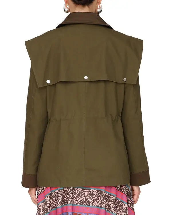 Avec Les Filles Utility Anorak With Combo And Shoulder Bias Flange