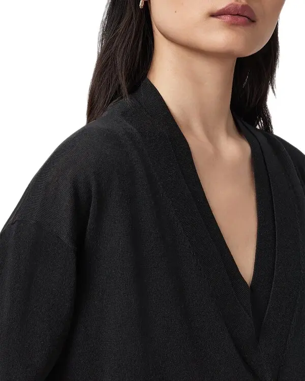 ALLSAINTS Bern Paneled V-neck Sweater