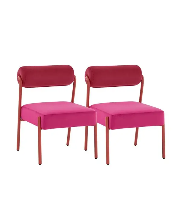 TOV FURNITURE Jolene Dining Chair, Set Of 2 - Pink