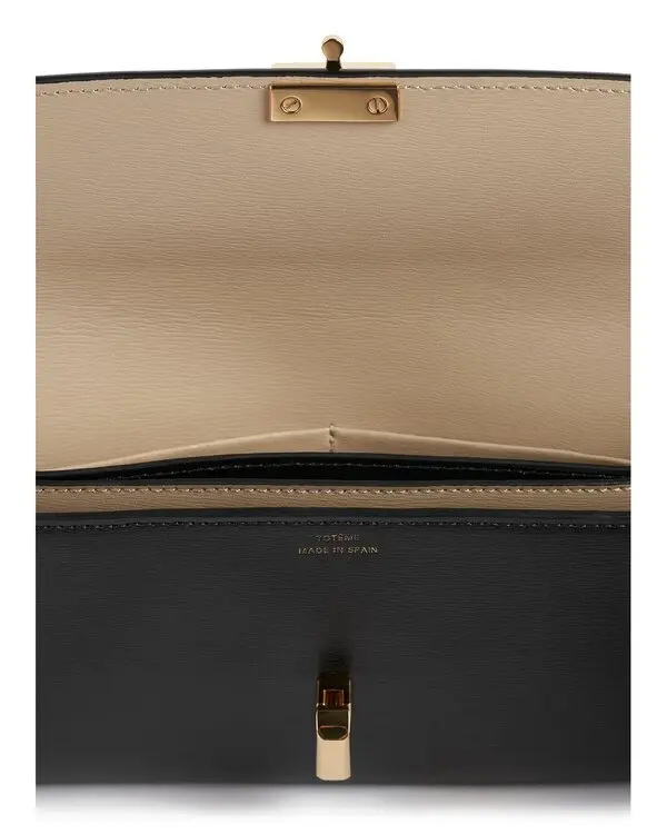 TOTEME T-lock Leather Wallet - Black