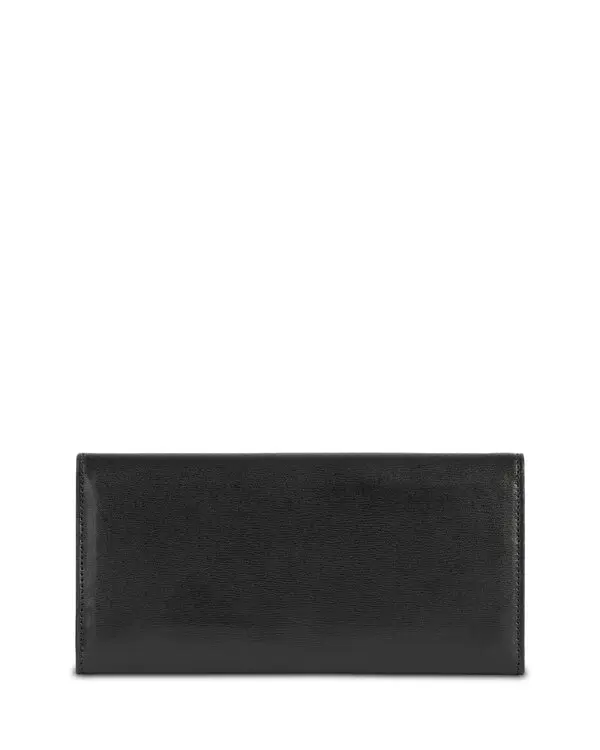 TOTEME T-lock Leather Wallet - Black