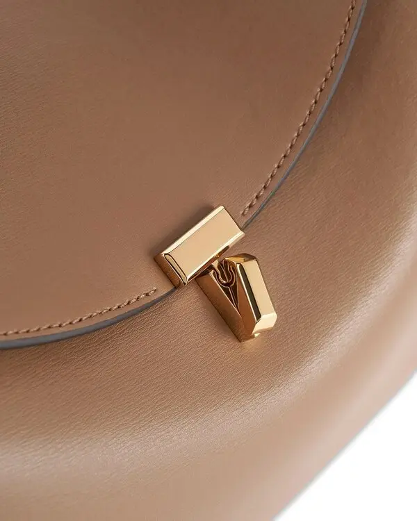 TOTEME T-lock Convertible Top Handle Bag - Camel Smooth-leather