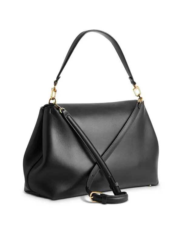 TOTEME T-lock Leather Satchel - Black