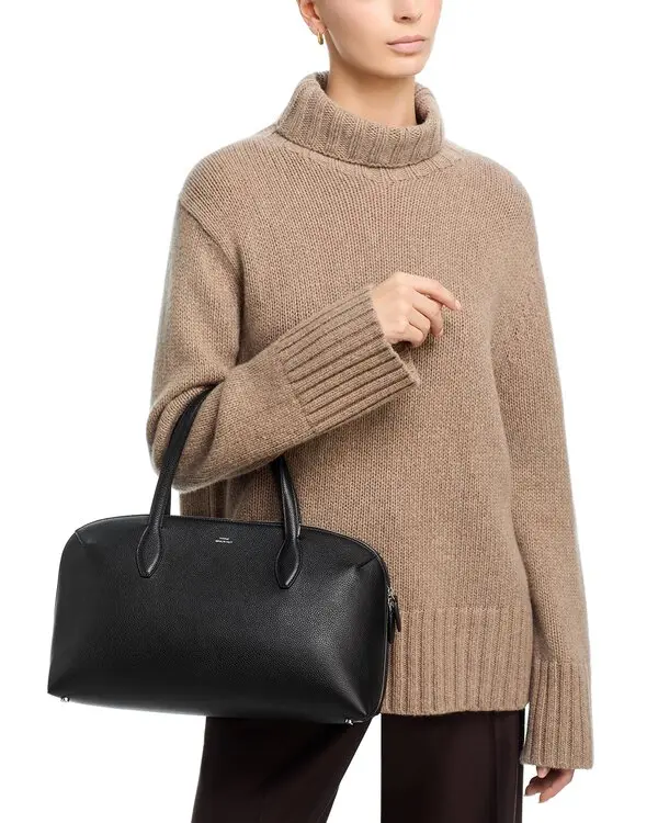 TOTEME Large Grained-leather Day Tote - Black