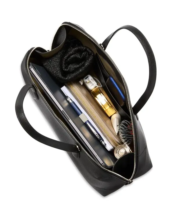TOTEME Large Grained-leather Day Tote - Black