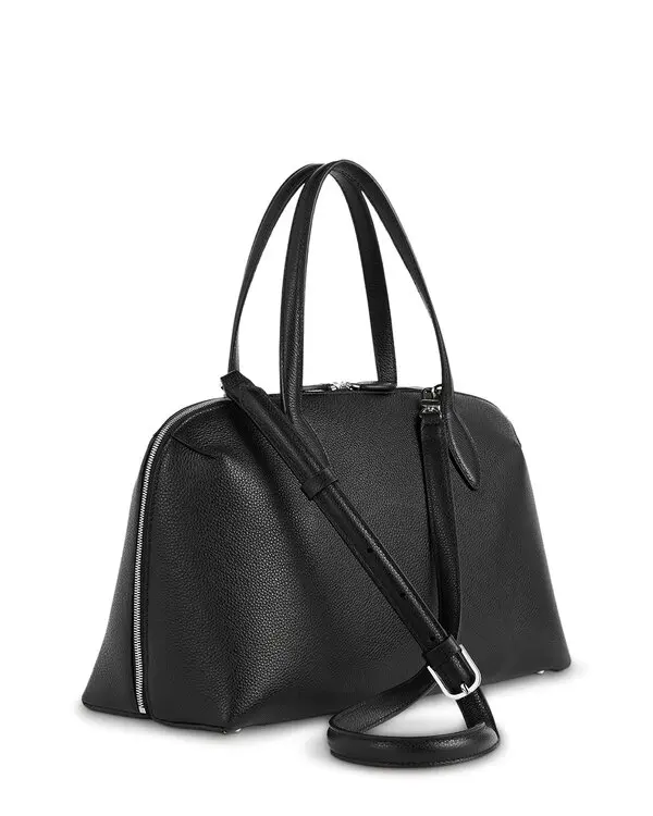 TOTEME Large Grained-leather Day Tote - Black