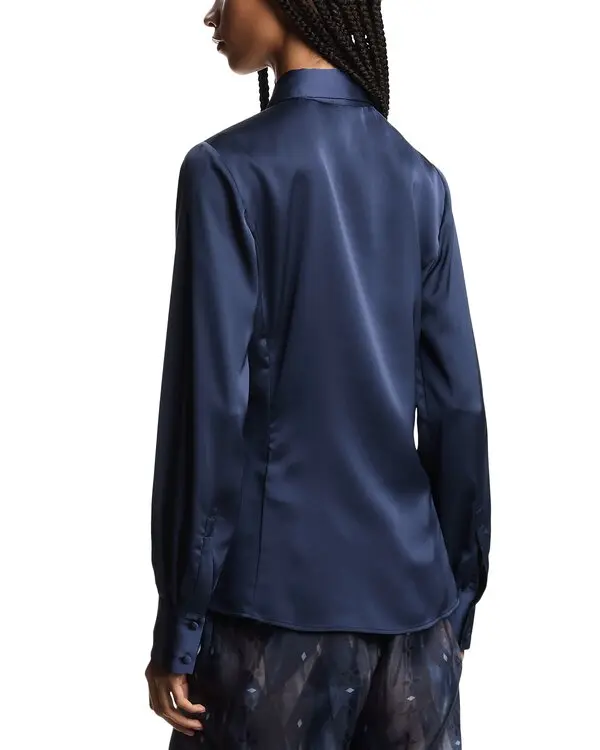 Emporio Armani Satin Wrap Shirt
