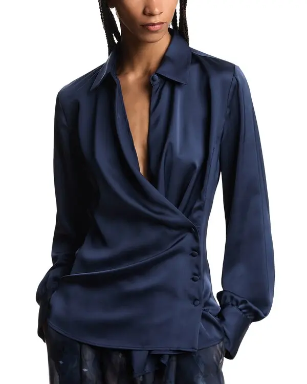 Emporio Armani Satin Wrap Shirt