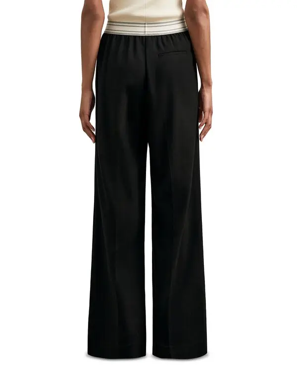 REISS Camelia Waistband Wide Leg Pants