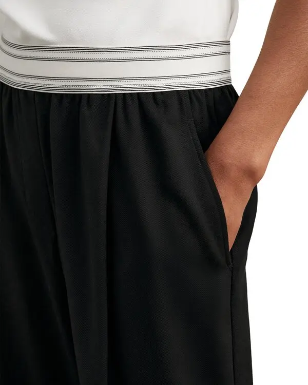 REISS Camelia Waistband Wide Leg Pants