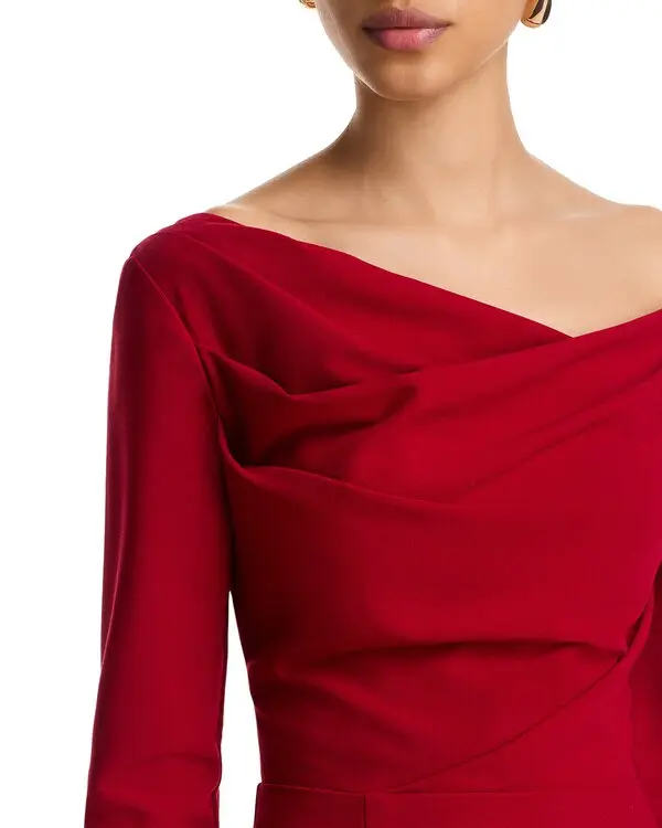 Black Halo Jacqueline Draped Mini Dress