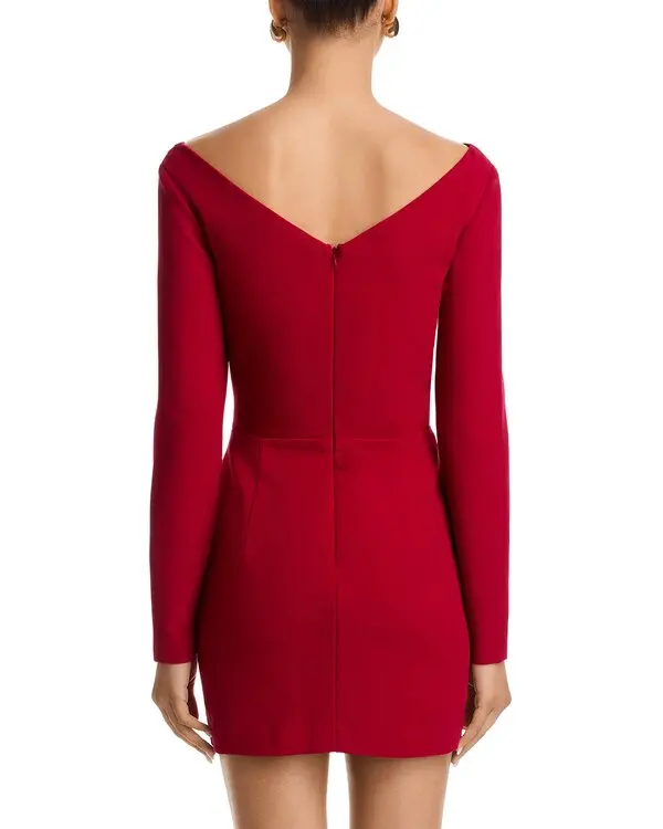 Black Halo Jacqueline Draped Mini Dress