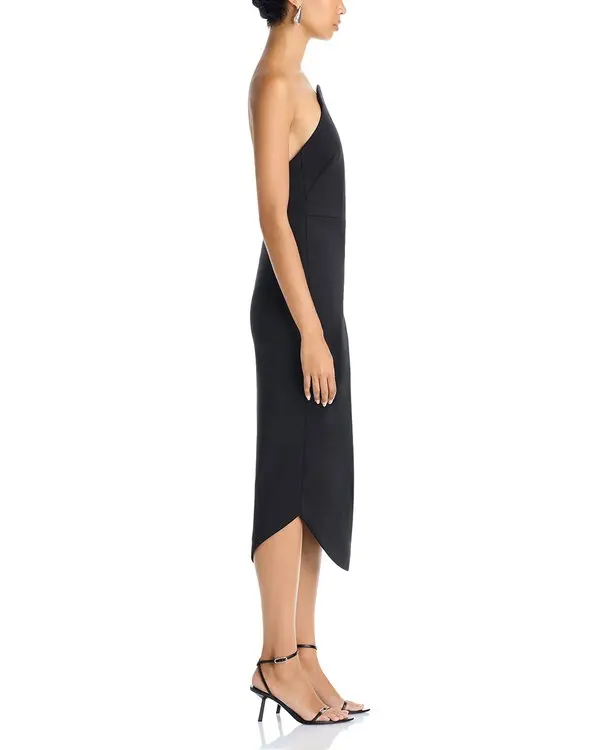 Black Halo Aurelius Strapless Midi Dress